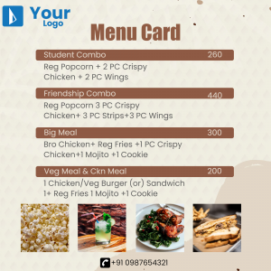 7500+ Menu card Images & Videos | Menu card Poster Make - 2024