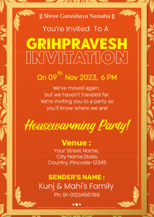 8000+ Home inauguration invitation Images & Videos | Home inauguration ...