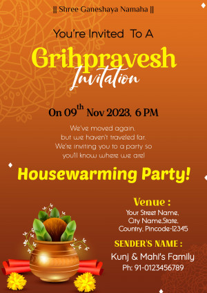 8000+ Home inauguration invitation Images & Videos | Home inauguration ...