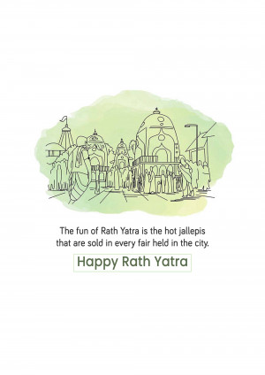 Happy Rath Yatra Illustration Business Poster For Twitter