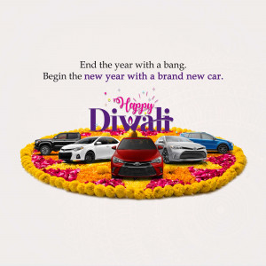 Happy Diwali Car Offer Branding Post For Facebook