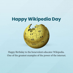 Happy Wikipedia Day Banner For Facebook