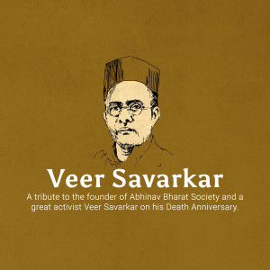 Veer Savarkar Death Anniversary Social Media Post For Google Business Profile