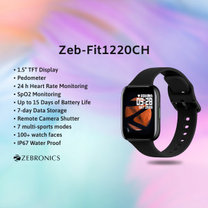 Zebronics Zeb-Fit1220CH Smartwatch Poster For Telegram