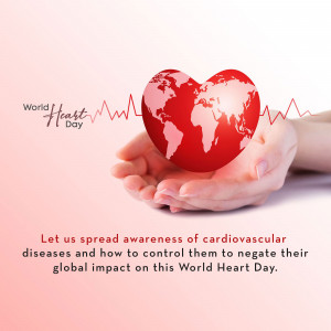 World Heart Day - Global Heart Health Graphic For WhatsApp