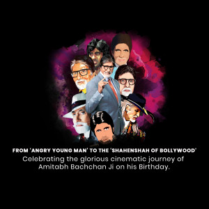 Get Amitabh Bachchan Birthday images, greeting card and poster from ...