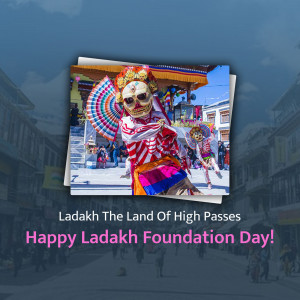 Ladakh Foundation Day Greetings Artwork For Instagram
