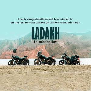 Ladakh Foundation Day Greetings Artwork For Instagram