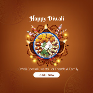 Happy Diwali Sweets Flyer For Pinterest
