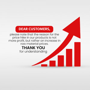 Price Increase Announcement Flyer For Twitter