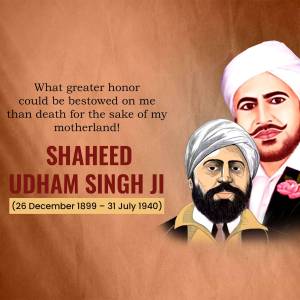 Celebrate Shaheed Udham Singh Jayanti with Posters & Videos | Brands.live
