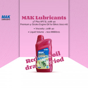 MAK Lubricants 4T Plus API SL 20W-40 Business Poster For WhatsApp