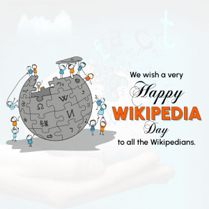 Happy Wikipedia Day! Business Poster For Facebook