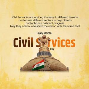 Download FREE National Civil Services Day Poster From Brands.live
