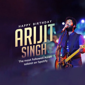 Get Arijit Singh Birthday Birthday Images from Brands.live