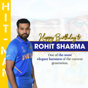 Rohit Sharma Birthday Images and poster | Brands.live