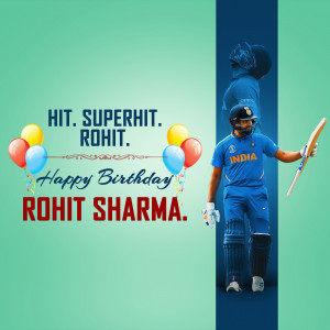 Rohit Sharma Birthday Images and poster | Brands.live