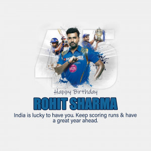 Rohit Sharma Birthday Images and poster | Brands.live