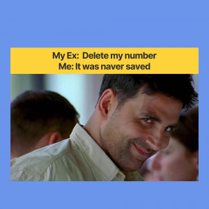 My Ex: Delete My Number - Meme Marketing Image For Telegram