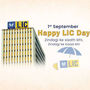Get LIC Day Readymade images, poster and Banner on Brands.live
