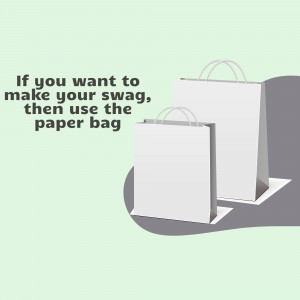 Paper Bag Mockup Business Poster For Telegram