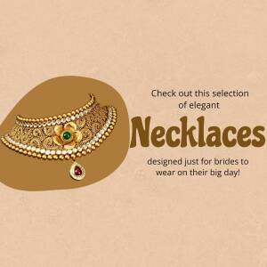 Elegant Necklaces For Brides Promotional Banner For Facebook