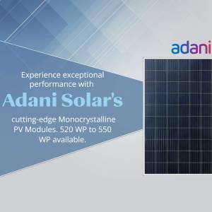 Adani Solar Monocrystalline PV Modules Social Media Post For Telegram