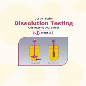 Dissolution Testing Certification Business Poster For Instagram