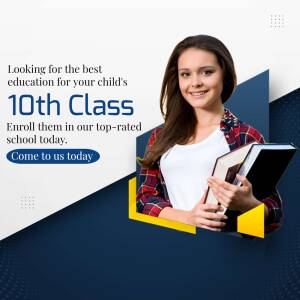 10th Class Education Enrollment Marketing Image For Pinterest