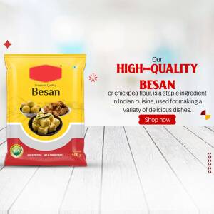 High-Quality Besan - Chickpea Flour Artwork For LinkedIn