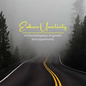 Embrace Uncertainty Flyer For Pinterest