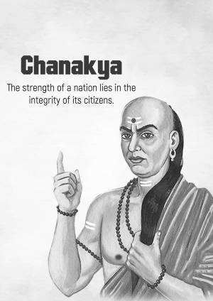 Chanakya Portrait Artwork For WhatsApp