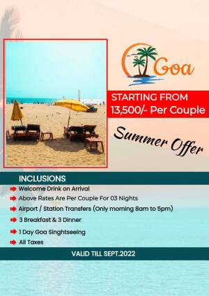 Goa Summer Offer - Travel Package Template For Telegram
