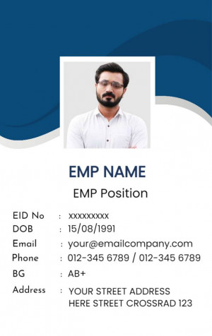Employee ID Card Template Branding Post For LinkedIn