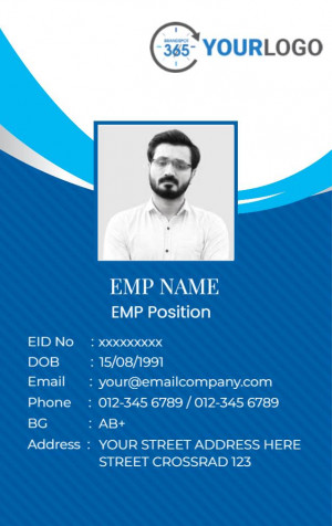 Employee ID Card Template Branding Post For LinkedIn