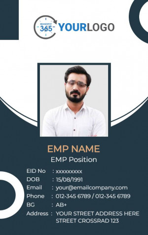Employee ID Card Template Branding Post For LinkedIn