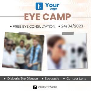 Free Eye Camp Announcement Poster For Facebook