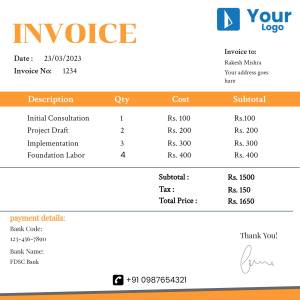 Invoice Example Artwork For Threads