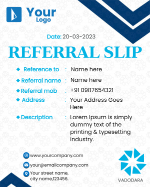 5500+ Referral slip Images & Videos | Referral slip Poster Make - 2024