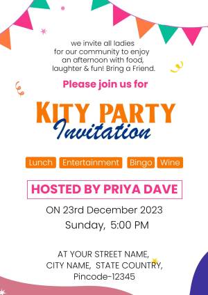 Grab FREE Kitty Party Invitation Templates | Brands.live