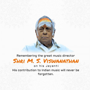 Remembering Shri M. S. Viswanathan Flyer For Telegram