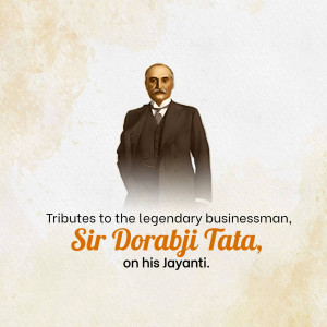 Dorabji Tata Jayanti images, poster & Banner | Brands.live