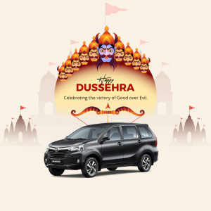 Happy Dussehra - Automotive Blessings Promotional Banner For X