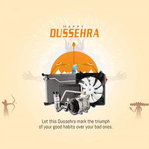 Happy Dussehra - Automotive Blessings Promotional Banner For X