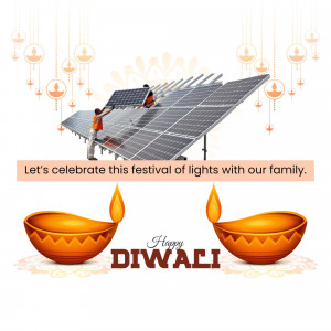 Diwali With Solar Energy Flyer For Threads
