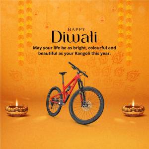 Diwali Bike Wish Branding Post For Telegram