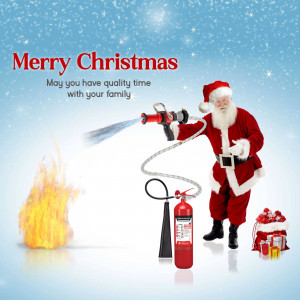 Merry Christmas - Fire Safety! Advertisement For Google Business Profile