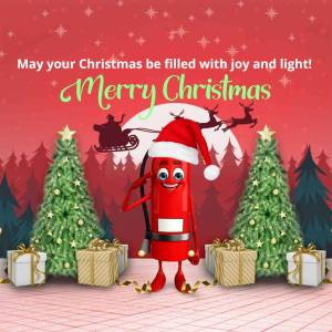 Merry Christmas Fire Safety Business Poster For Twitter