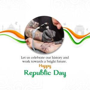 Republic Day Tattoo Art Advertisement For Facebook