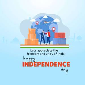 Independence Day Logistics Business Poster For WhatsApp